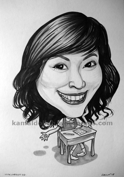 Singapore cartoon drawing service for caricatures and funny portraits ...